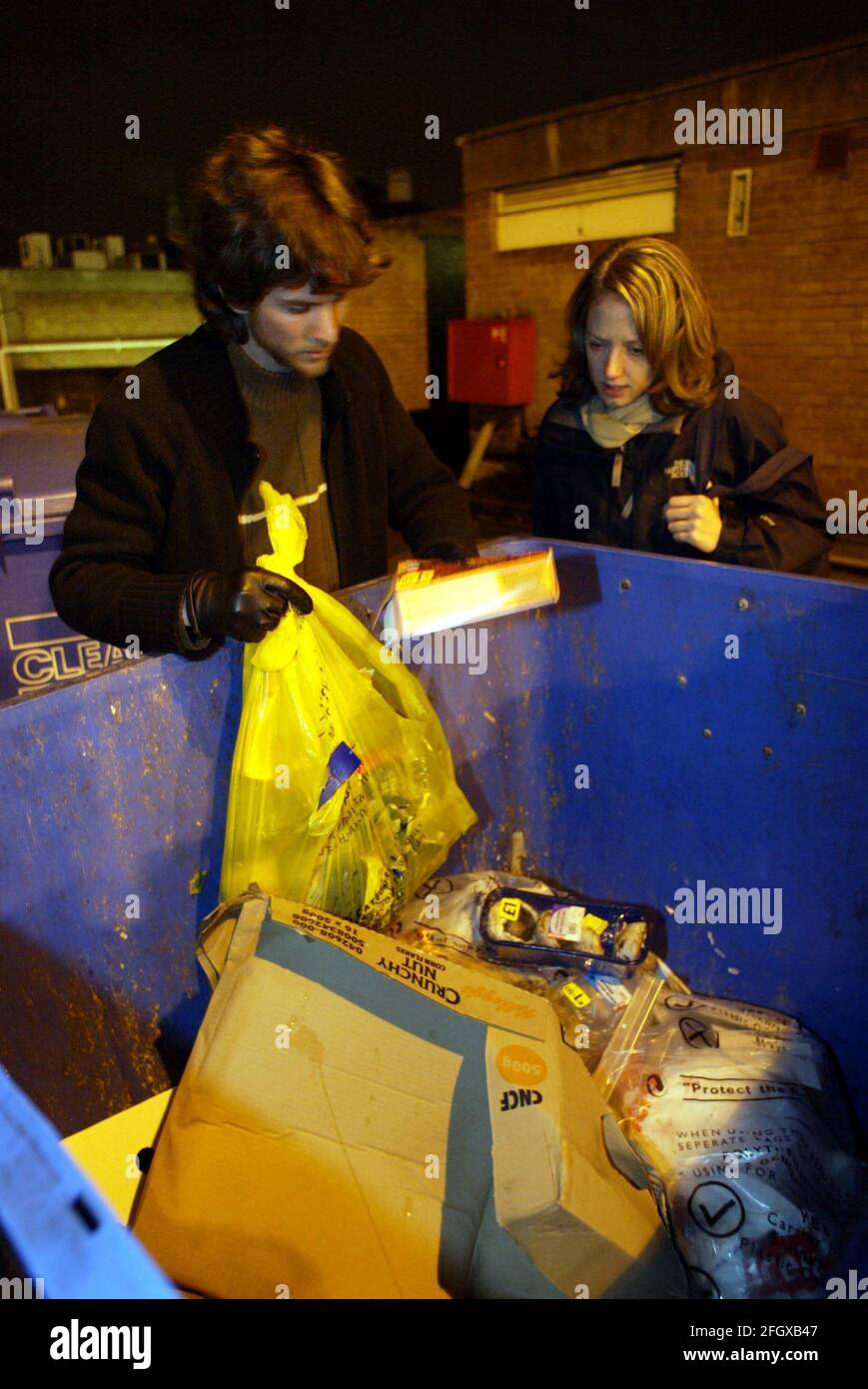 Liz Scarff with Freegans Ashwyn Fackingham (younger) and Ross Parry ...