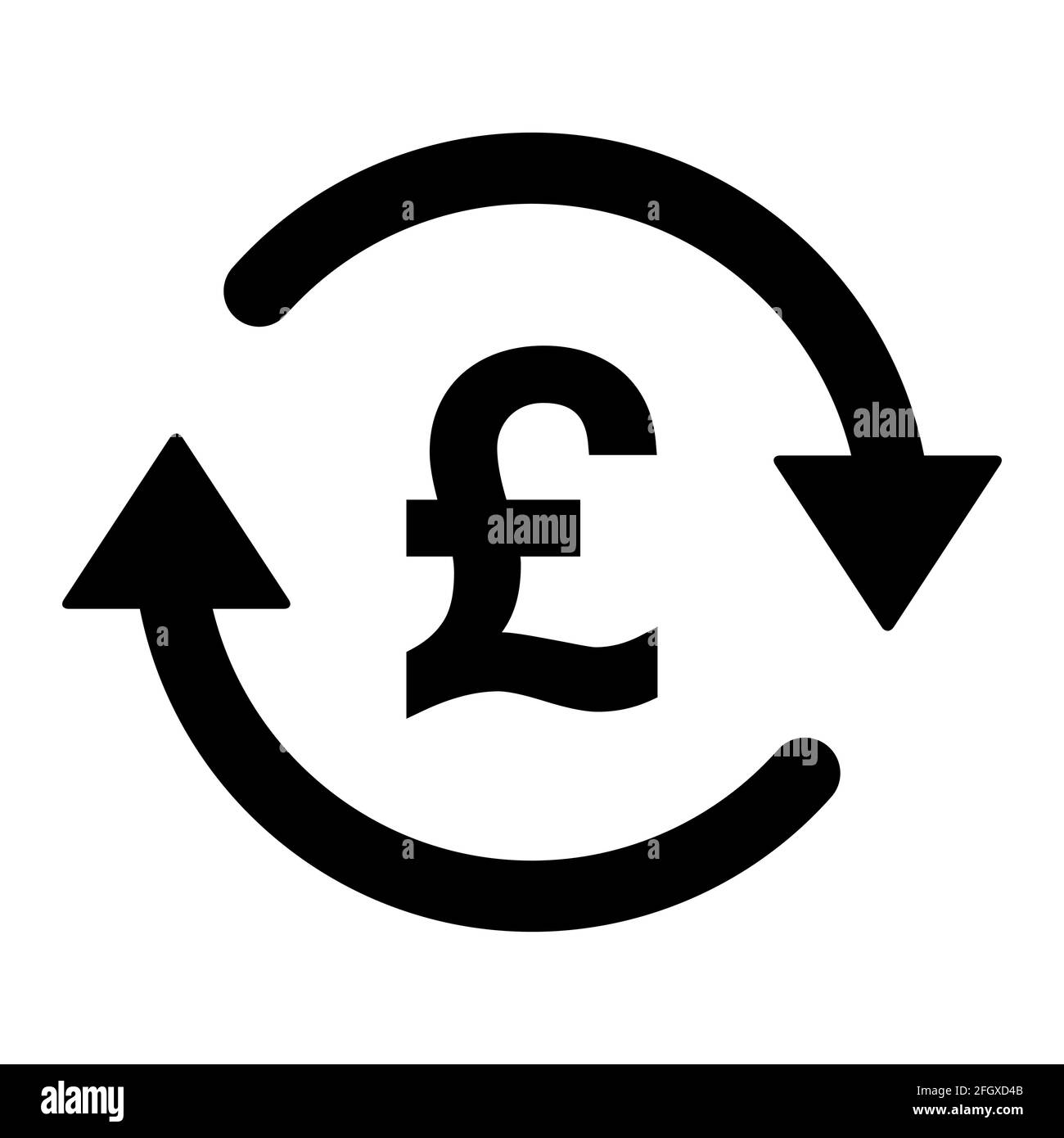 Pound money icon, gbp graphic pay business sign, market economy vector ...