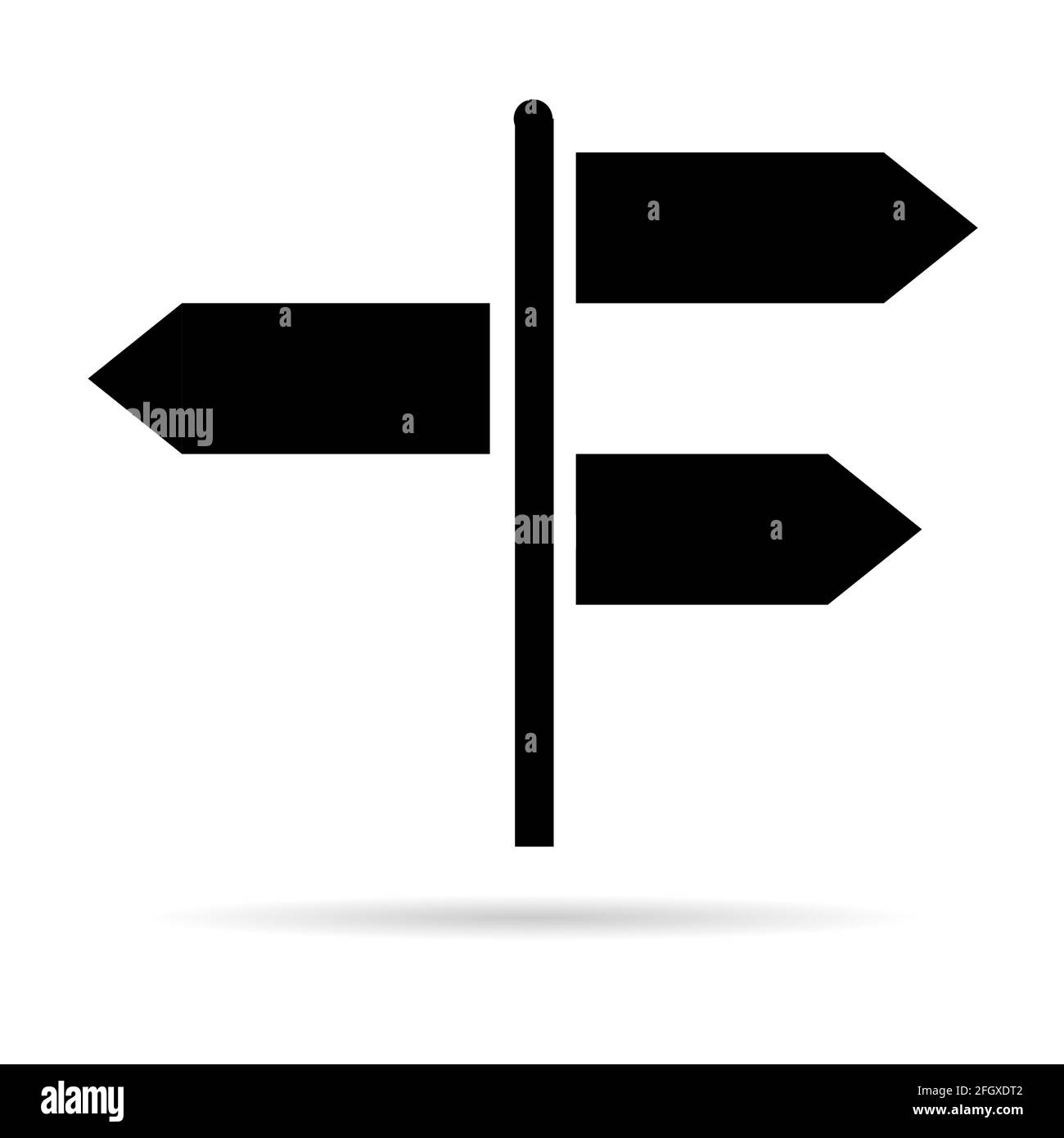 Signpost street vector illustration, road arrow symbol isolated on ...