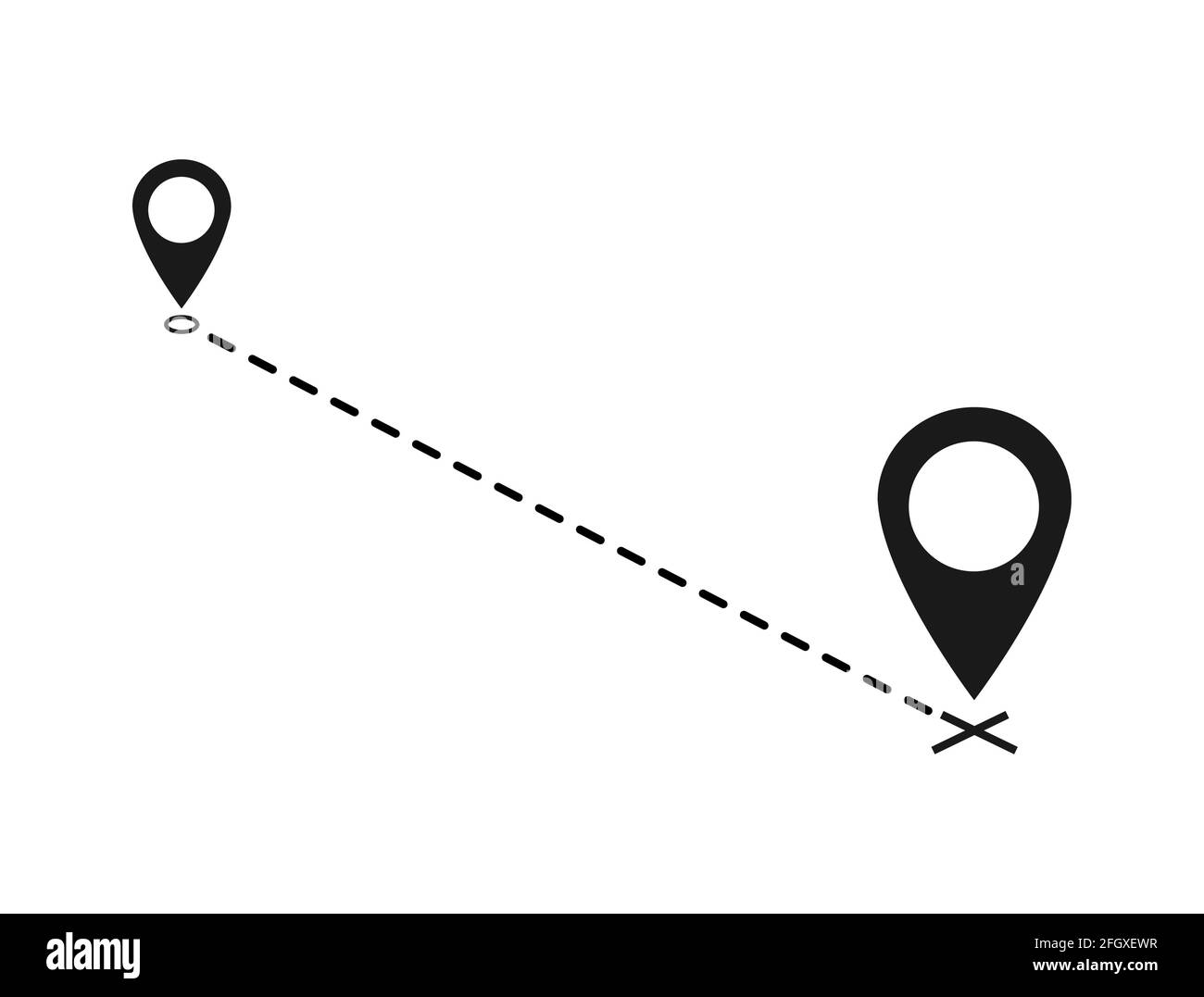 Vector icon, symbol moved announcement design image isolated on white ...