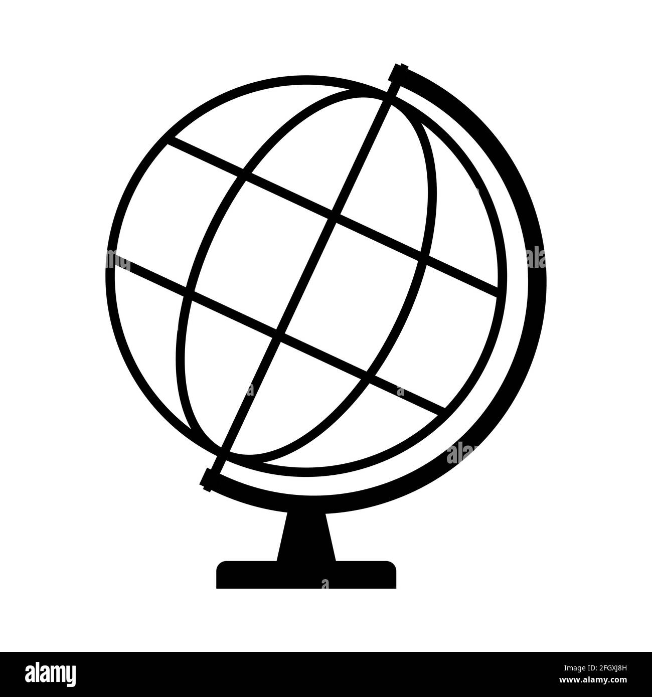 Globus map icon, Earth globe symbol, travel to world, plated for web ...