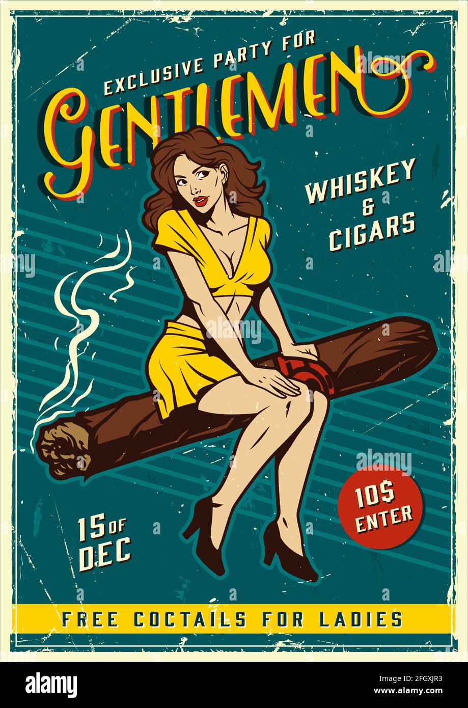 Vintage Cigar Poster High Resolution Stock Photography and Images - Alamy