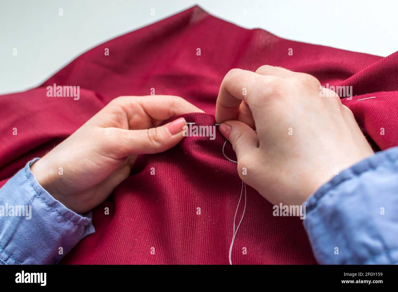 Top view person hands manually hi-res stock photography and images - Alamy