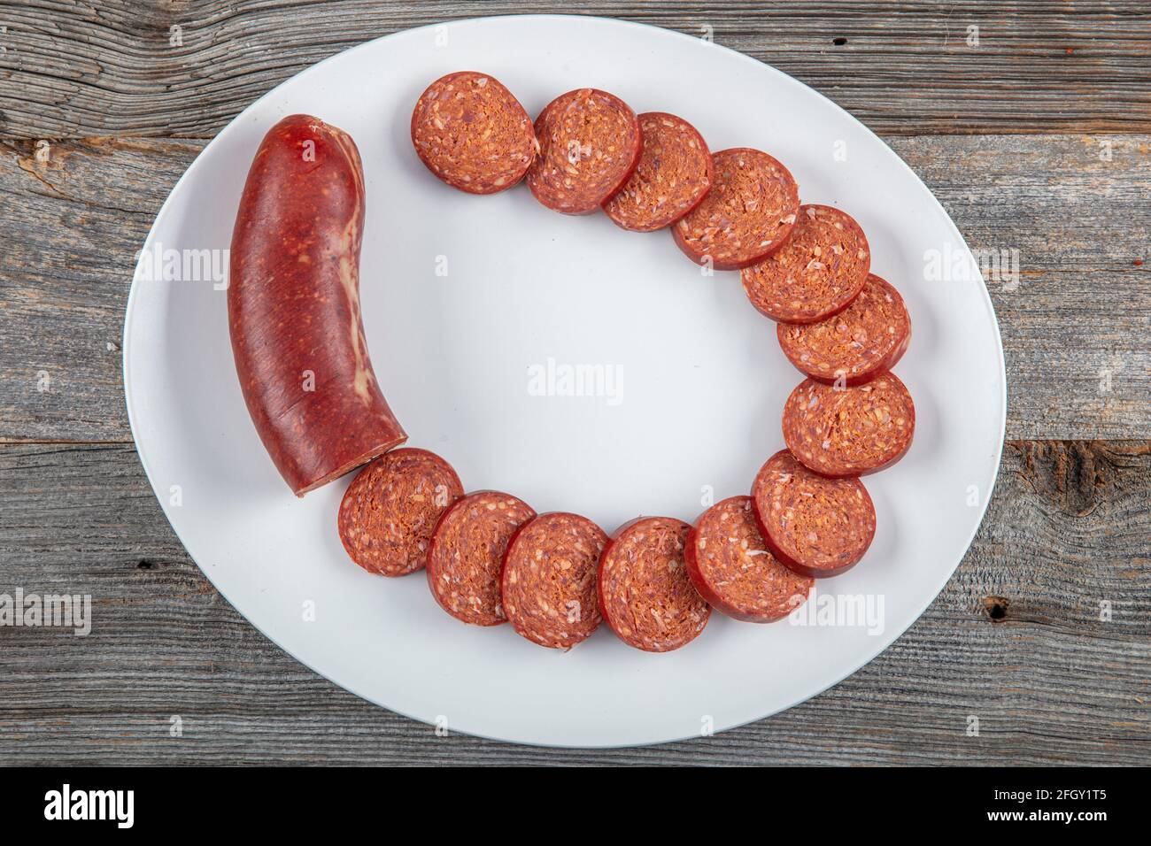 Turkish sausage (Turkish name; Turkish sucuk). Turkish sausage kangal ...