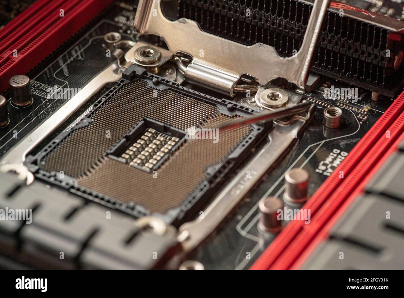Cpu socket motherboard 11 Stock Photo - Alamy