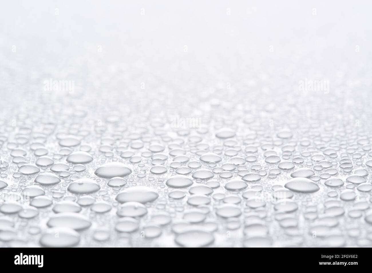 Pure water drops texture on white abstract background Stock Photo - Alamy