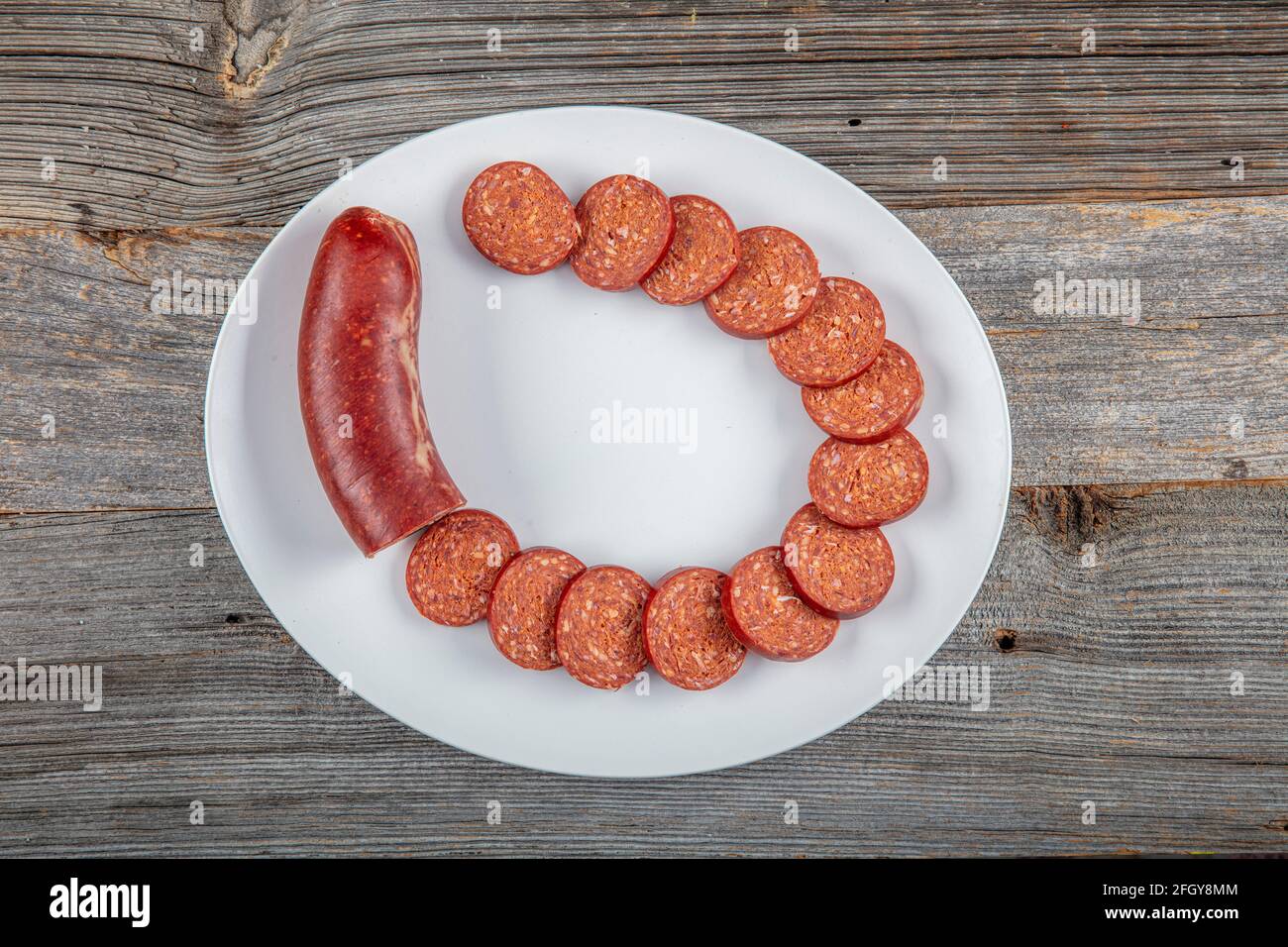 Turkish sausage (Turkish name; Turkish sucuk). Turkish sausage kangal ...