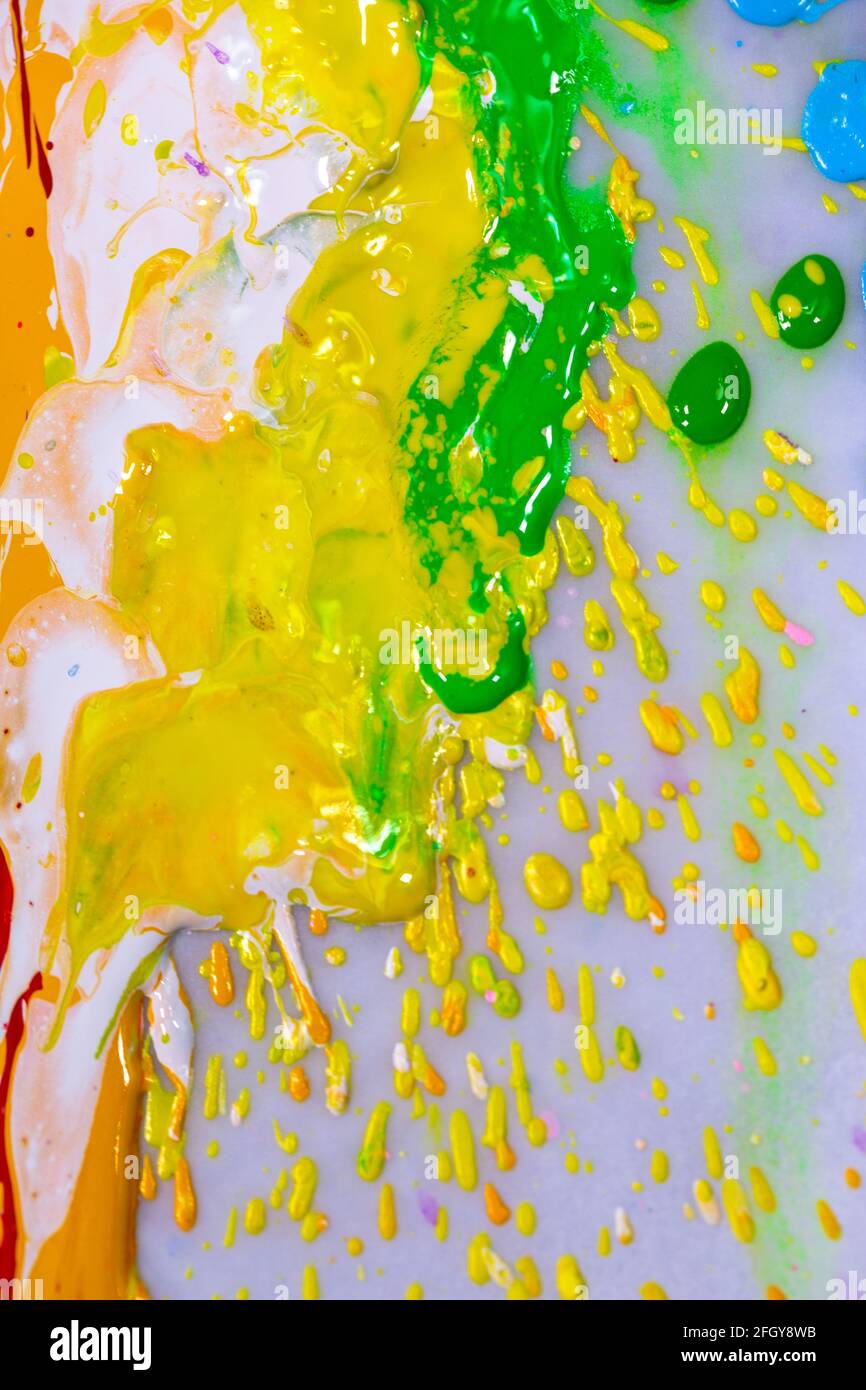 abstract color splash isolated on white background. Creating works by ...