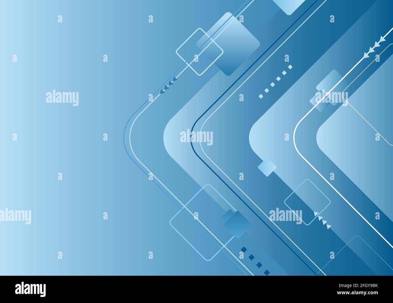 Abstract technology futuristic concept blue square geometric ...