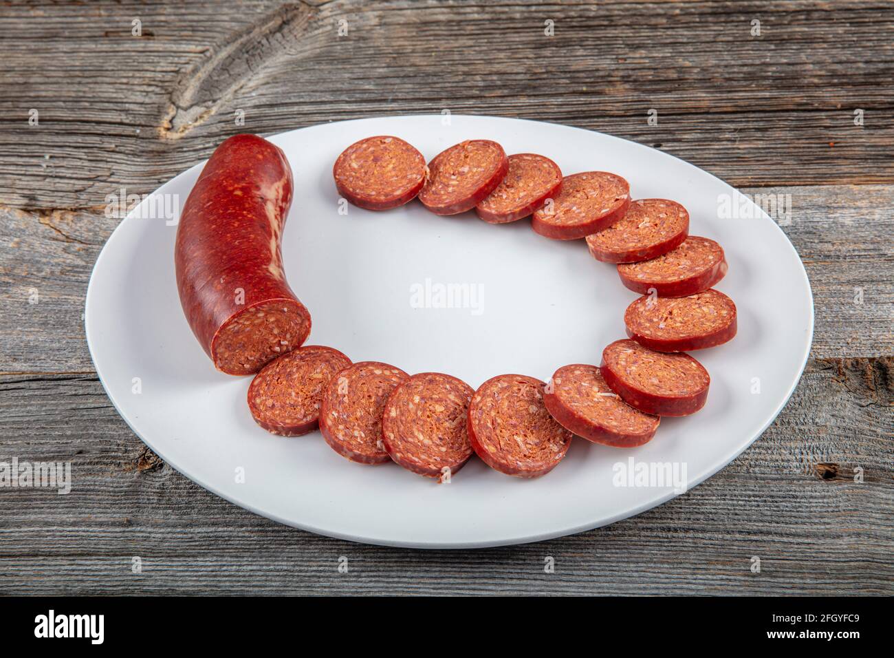 Turkish sausage (Turkish name; Turkish sucuk). Turkish sausage kangal ...