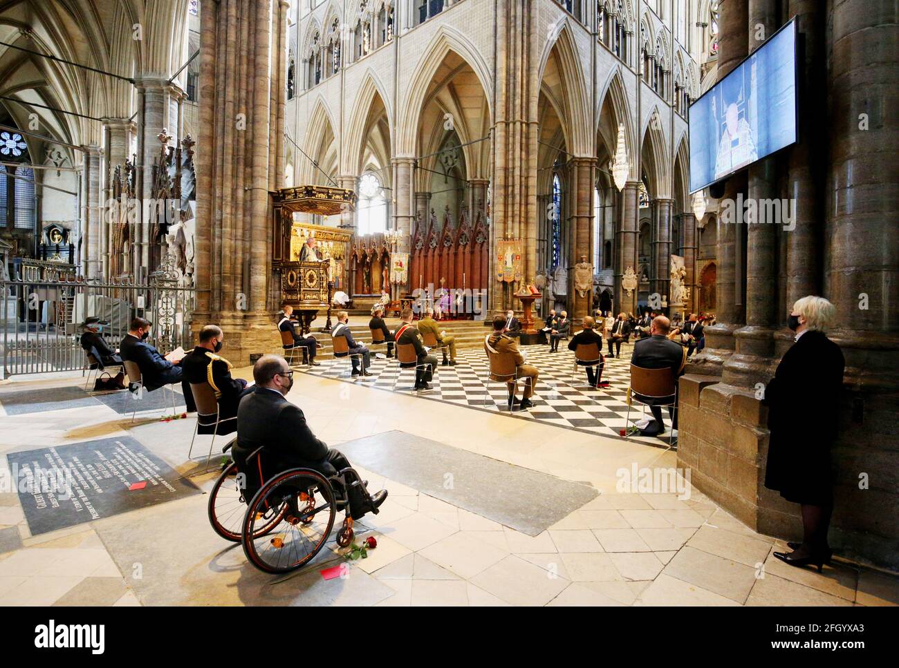 The Dean of Westminster delivers a reading during the annual Service of ...
