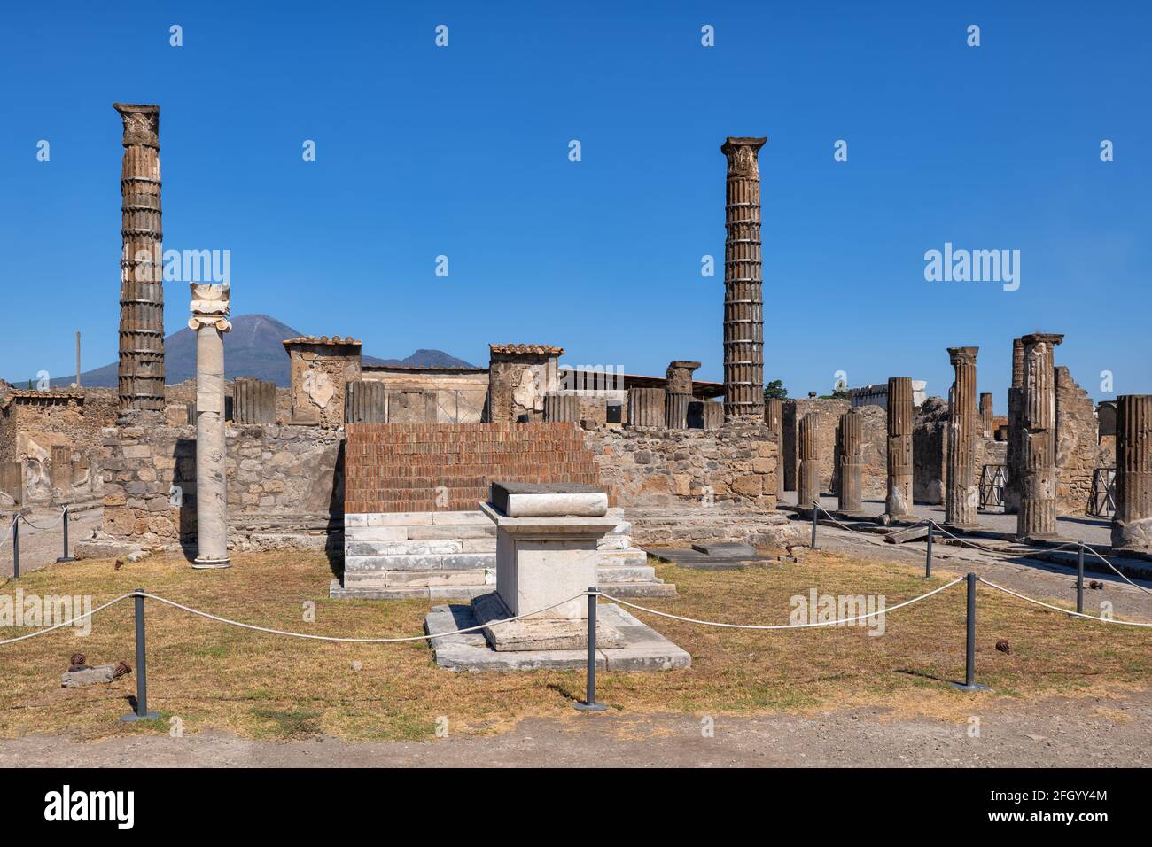 Temple of Apollo in Pompeii, Italy, ancient Roman temple built in 120 ...
