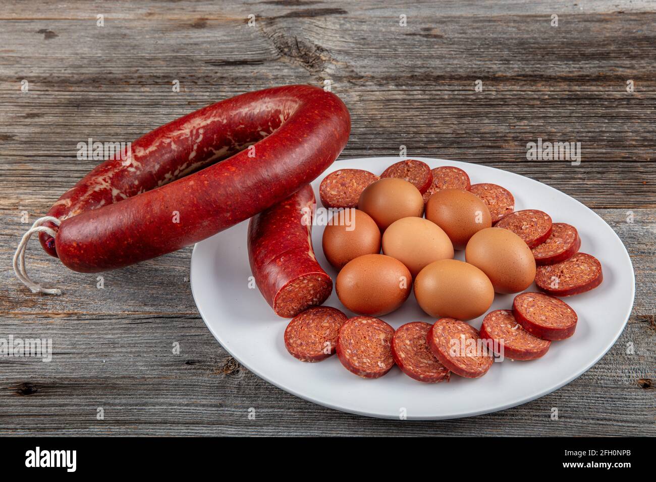 Turkish sausage (Turkish name; Turkish sucuk). Turkish sausage kangal ...