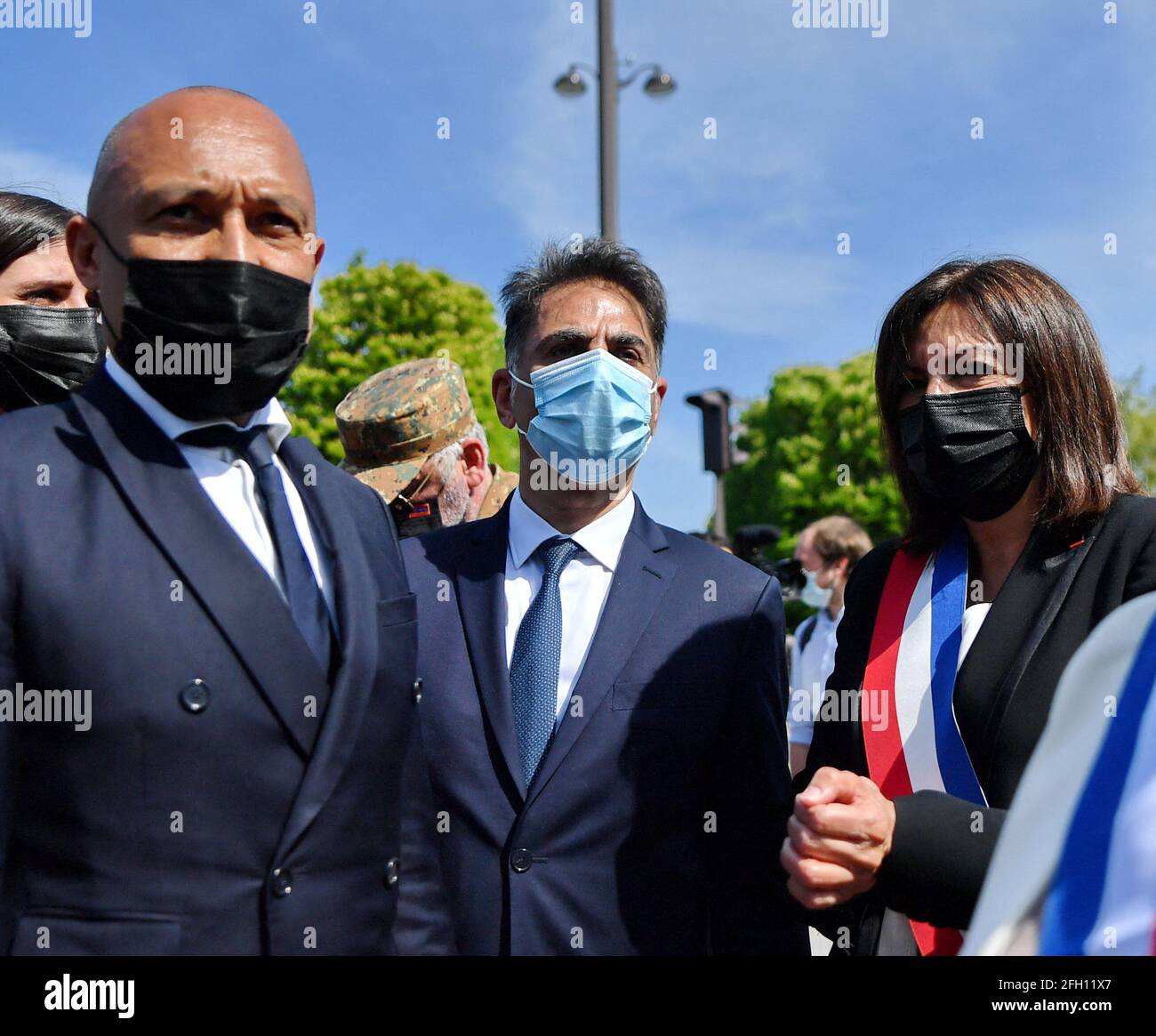 Paris, France. 25th Apr, 2021. Anne Hidalgo and Mourad Papazian ...