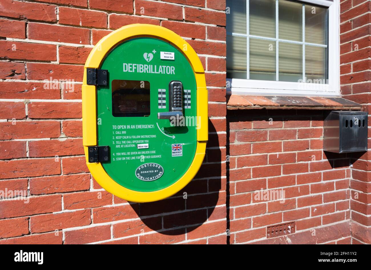 Defibsafe 2, a public defibrillator or heart restarter in a keypad ...