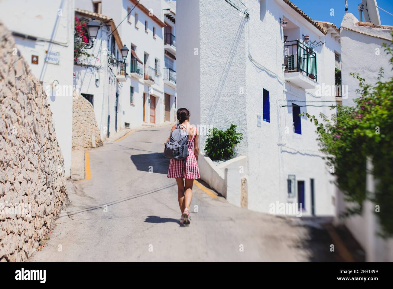 Beautiful summer sunny view of Altea old town, Altea, Marina Baixa ...
