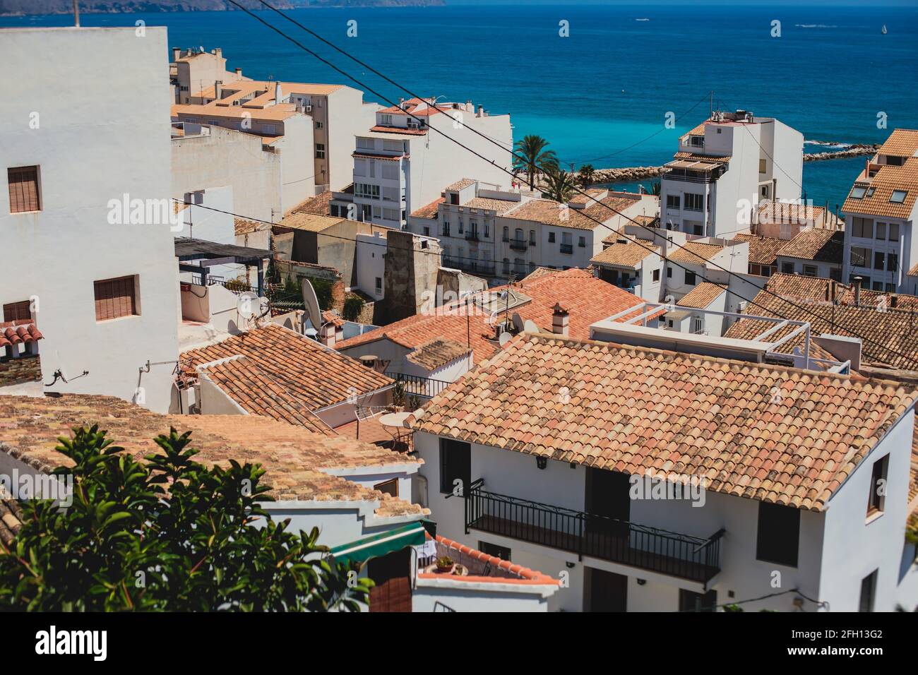 Beautiful summer sunny view of Altea old town, Altea, Marina Baixa ...
