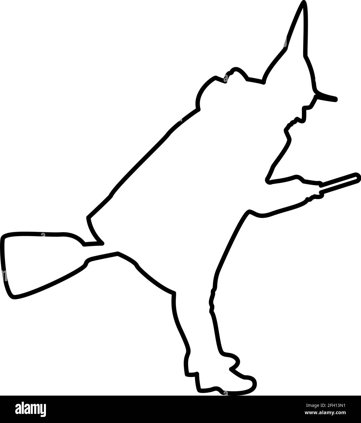 Fairy Wizard Witch flying on broom Subject for Halloween concept ...