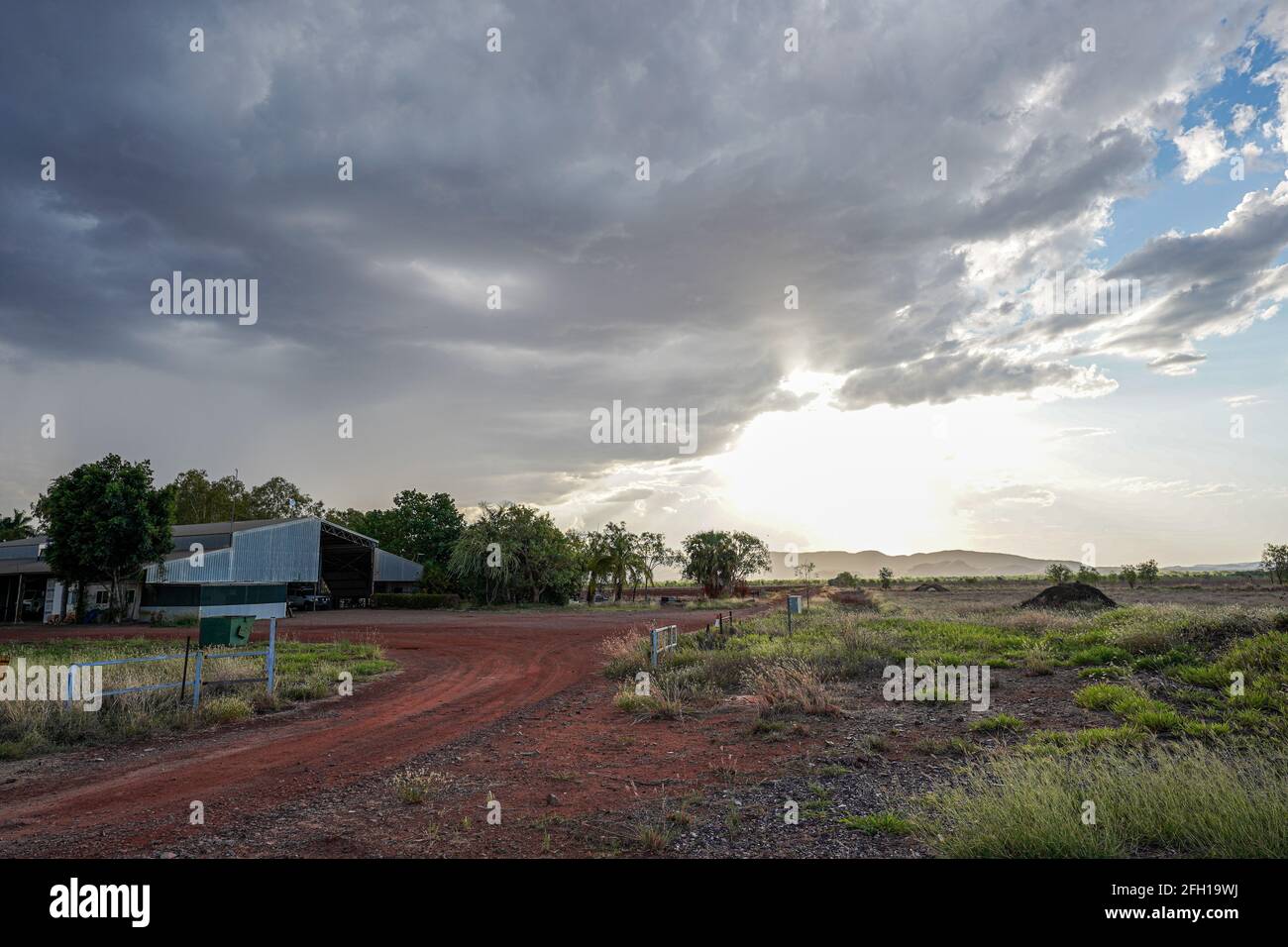 Afternoon at farm Stock Photo - Alamy