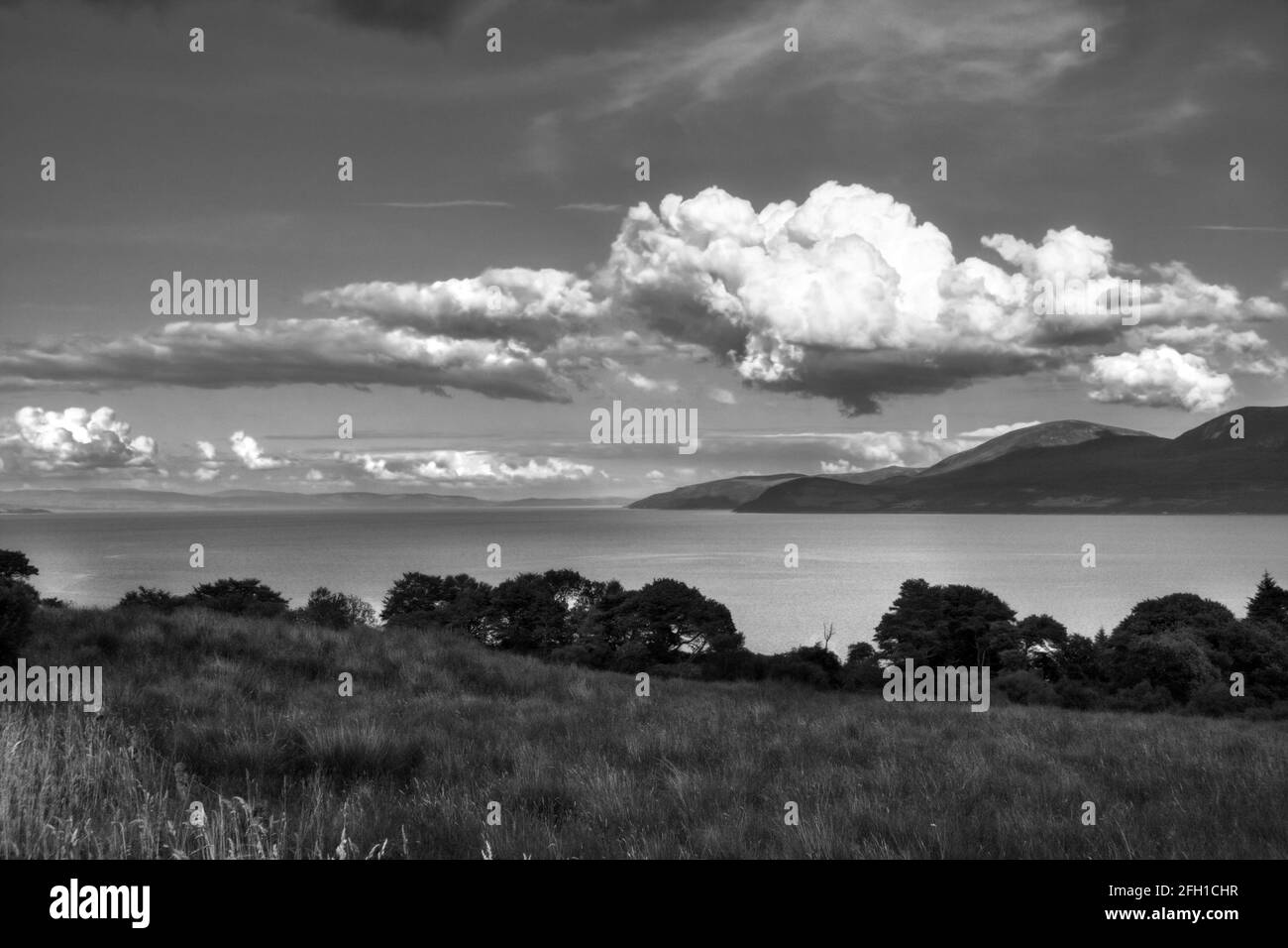A Soft Landing, fluffy cloud formation over Aaron Island, Scotland ...