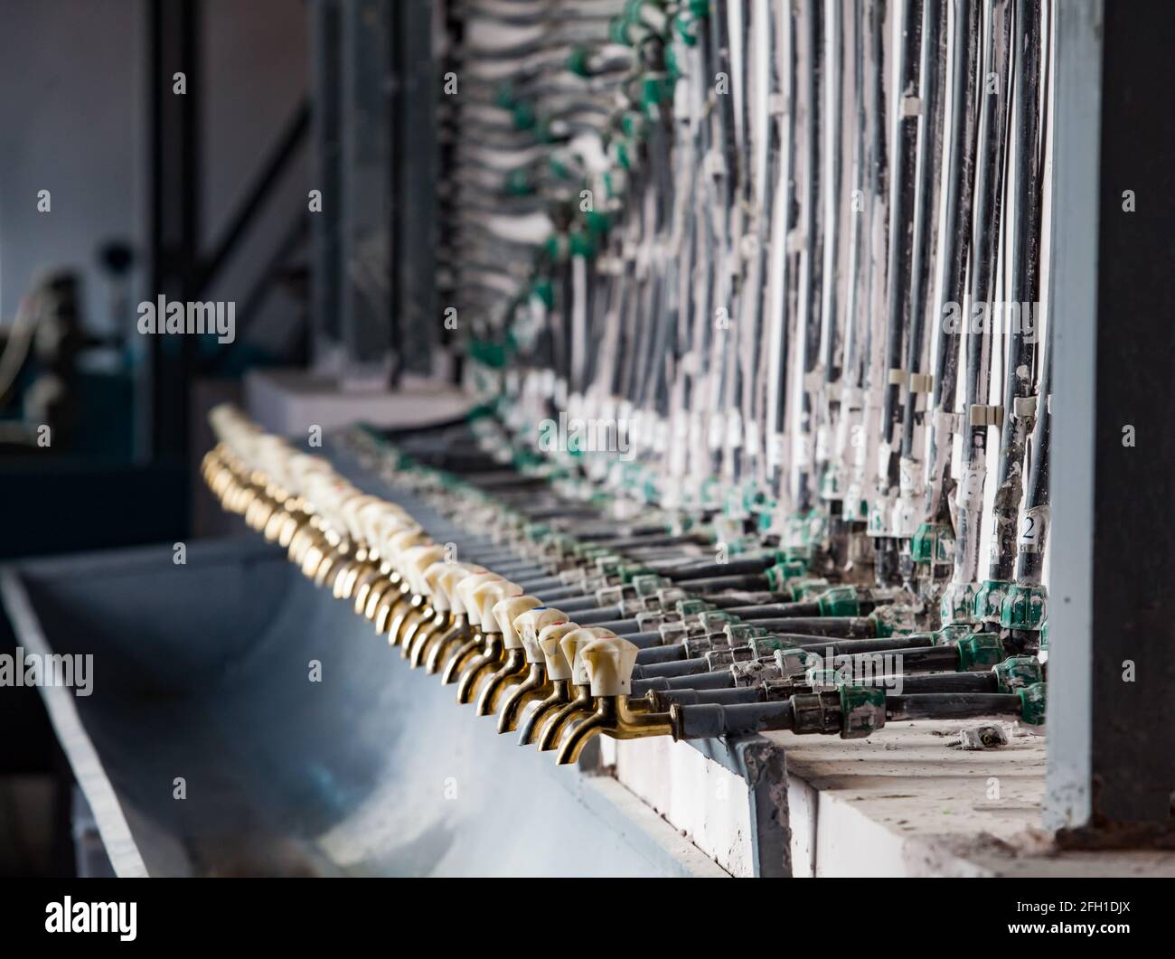Water purification(treatment) station equipment.Short depth of field ...