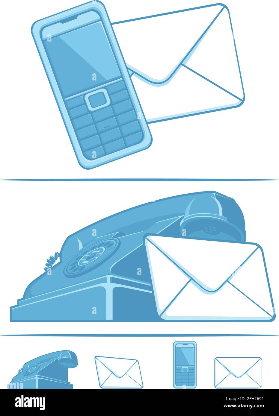 Symbol Contact Us Customer Service Cartoon Icons Vector Drawing Stock ...