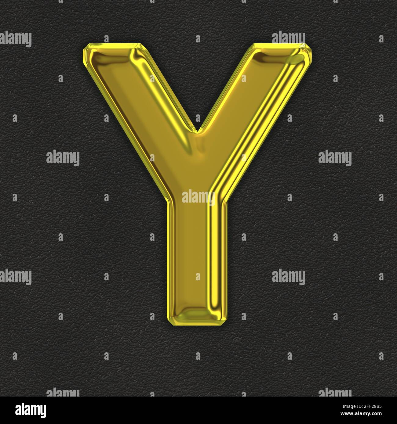 square graphic with the golden upper-case character Y representing a ...