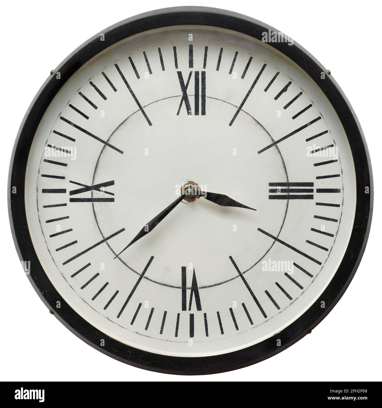 Isolated objects: classic round wall clock, on white background Stock ...