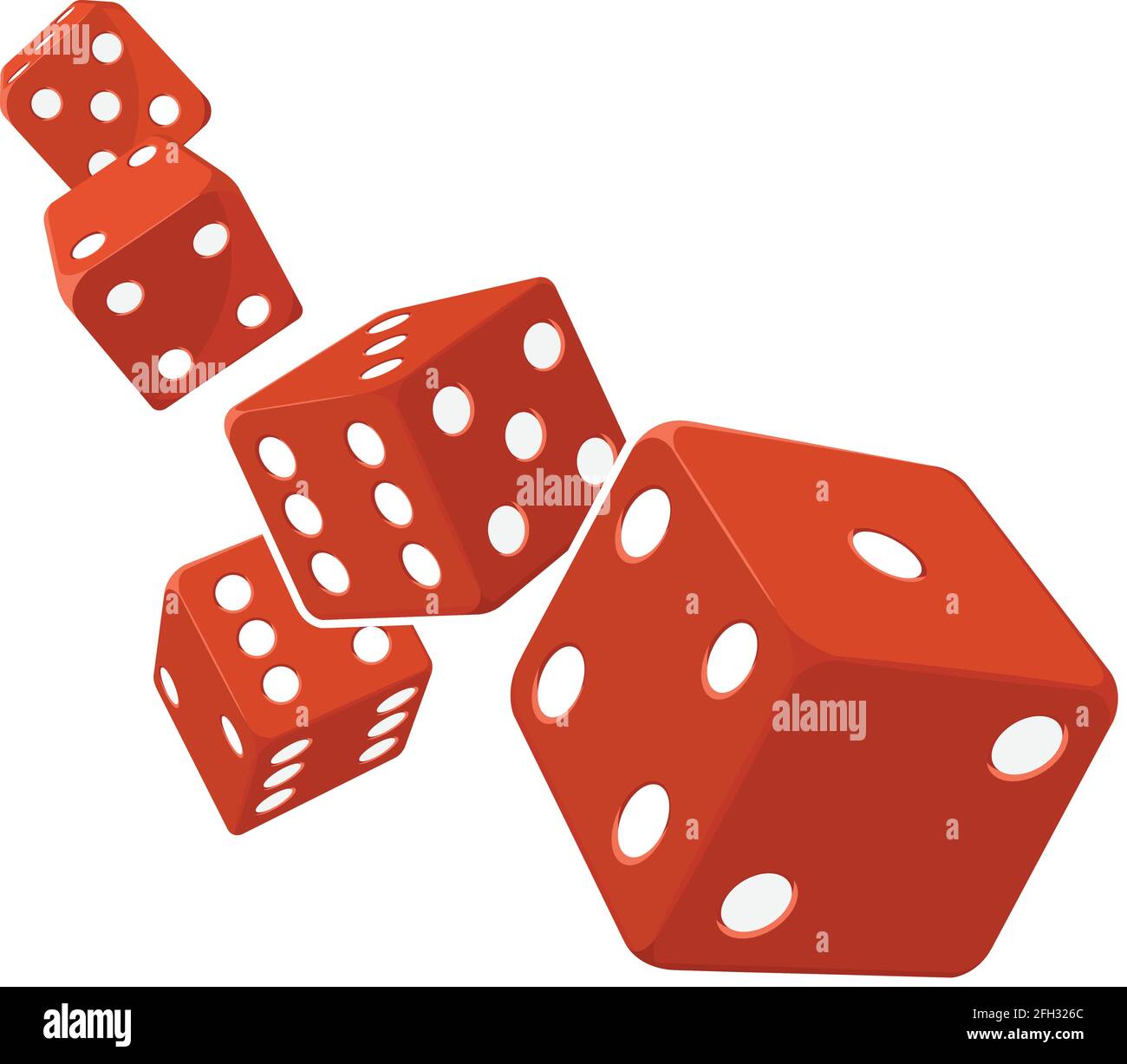 Dice Game Rolling Probability Cartoon Vector in Transparent Background ...