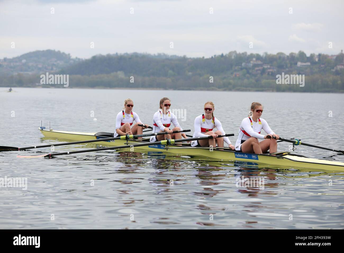 XXX on Day 2 at the European Rowing Championships in Lake Varese on ...