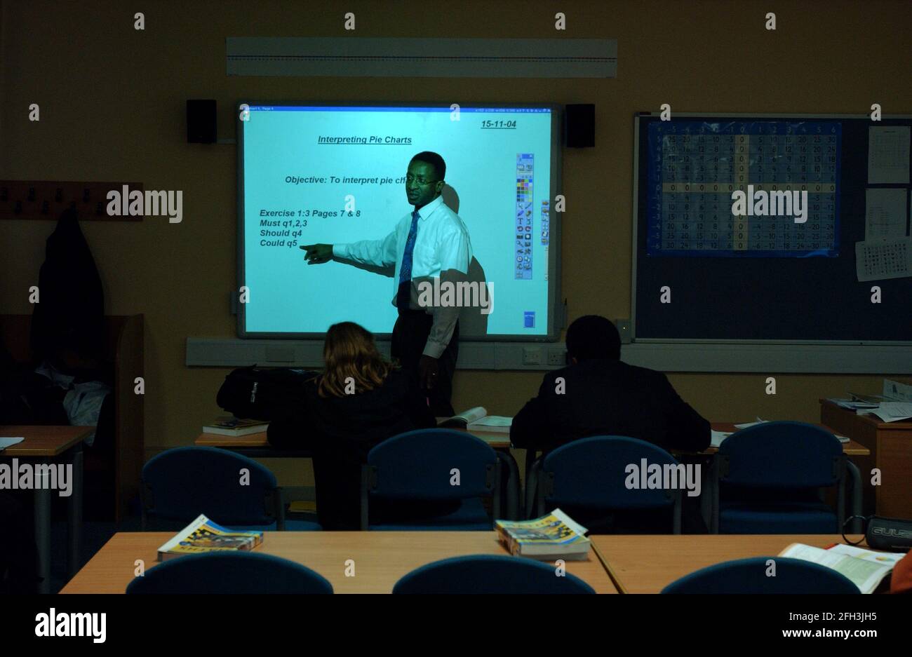 A MATHS LESSON AT THE THE NEW LAMBETH ACADEMY.15/11/04 PILSTON Stock ...