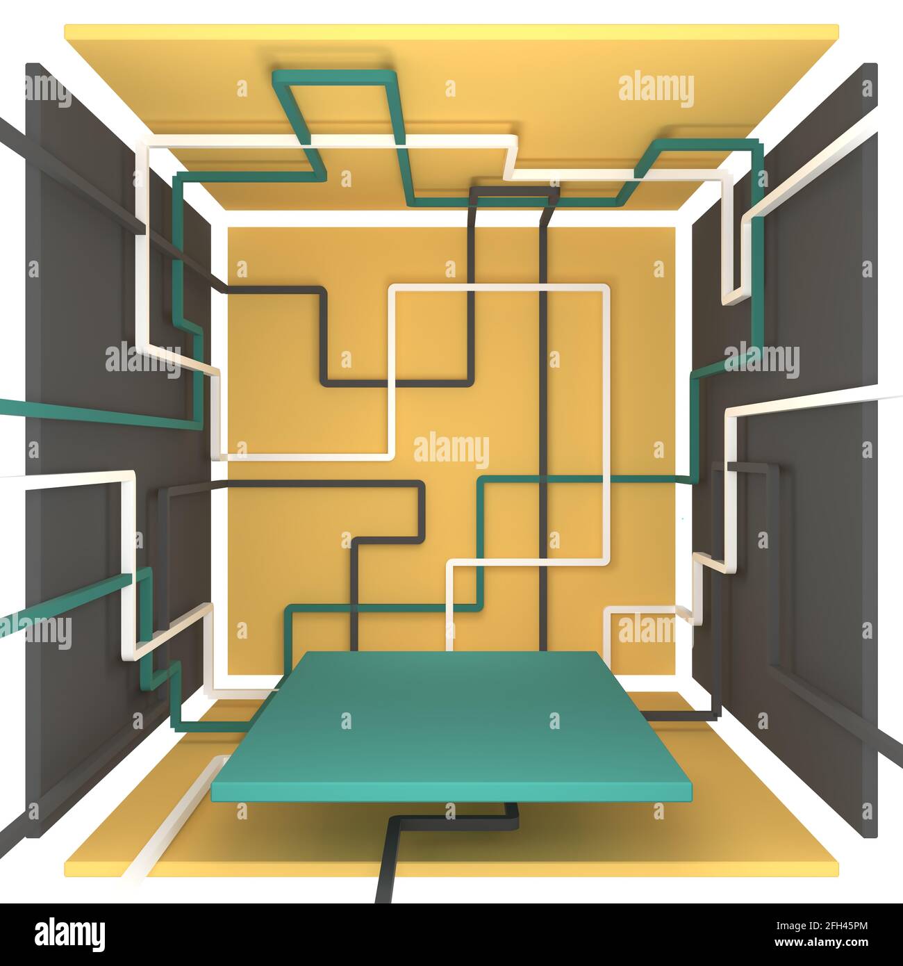 3d rendering podium geometry Cut Out Stock Images & Pictures - Alamy