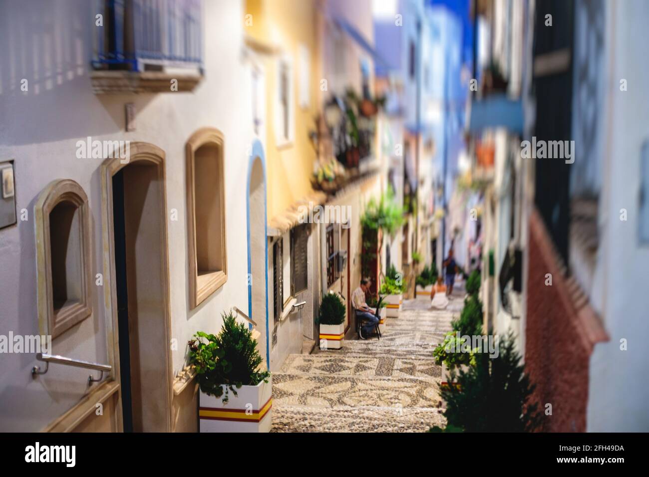 View of Calpe Old town, Calp, Marina Alta, province of Alicante ...