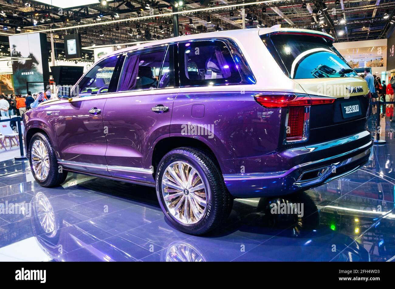 The Tank 800 concept on display at the 2021 Shanghai Auto Show, China ...