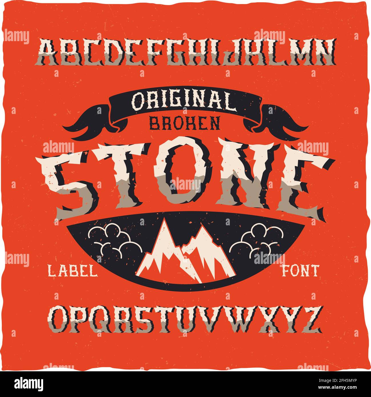 Vintage label typeface named Stone. Good font to use in any vintage ...
