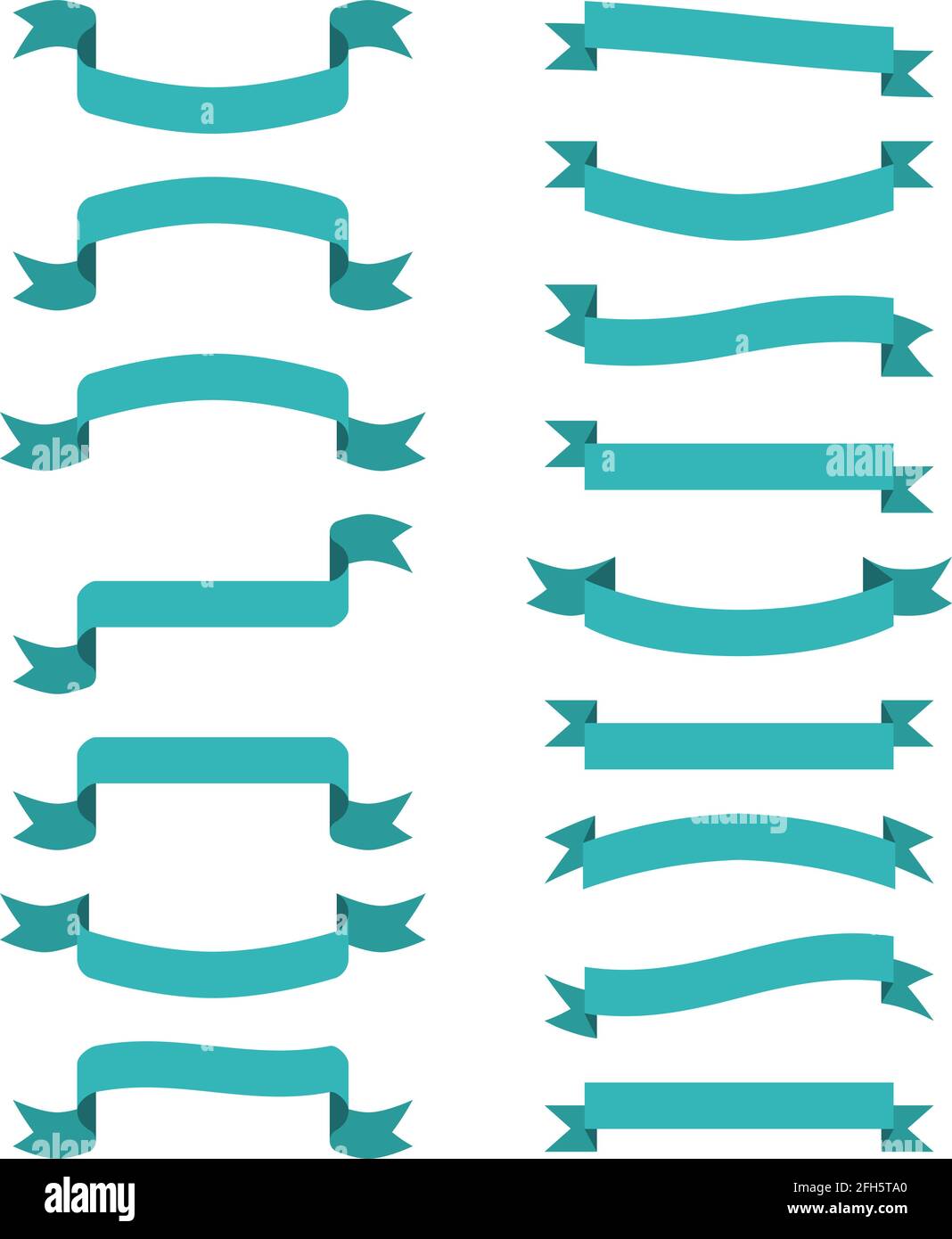 Blue scroll banners. Vector wavin ribbons. Decorative flag banner for ...