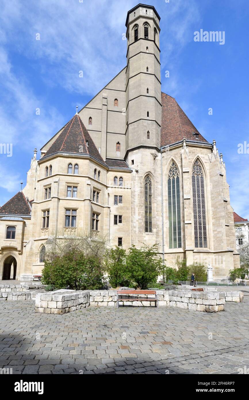 Vienna, Austria. The Minorite Church in Vienna is a Roman Catholic hall ...