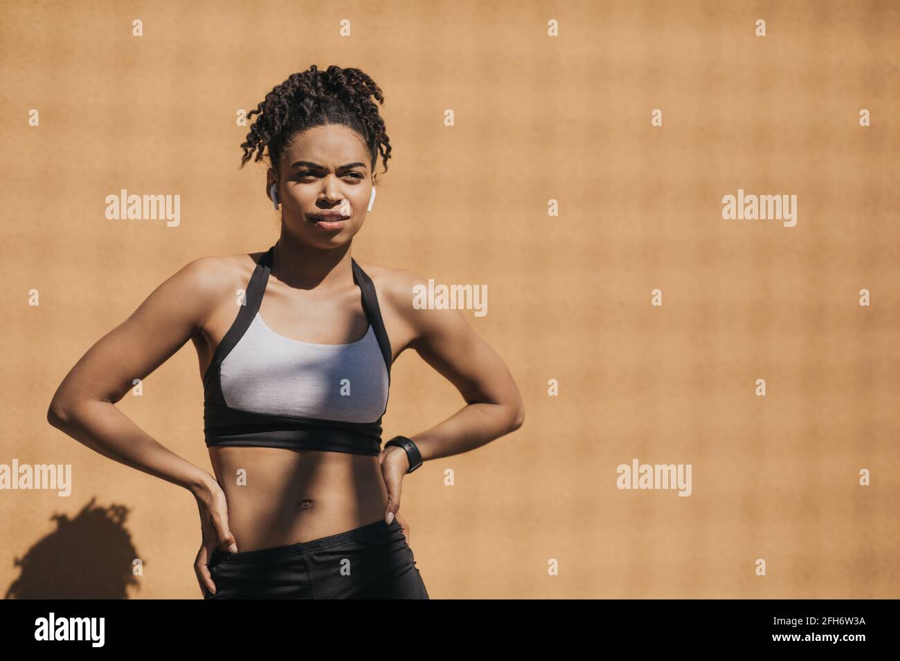 Urban sports, keep fit and relax after running and workout, training ...