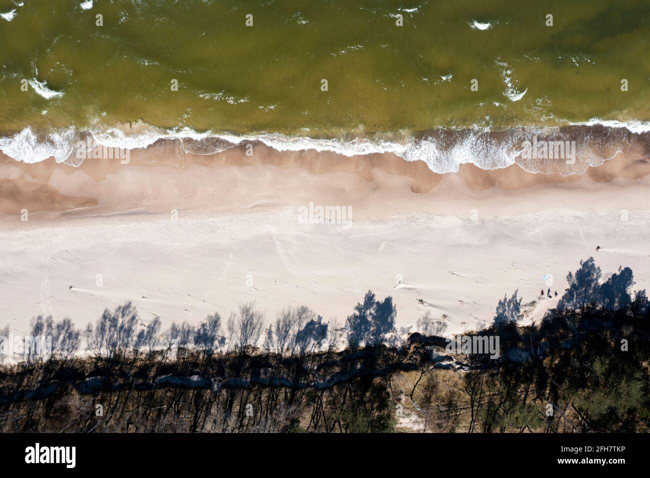 Sea landscape, beaches and the Polish coast on the Baltic Sea and the ...