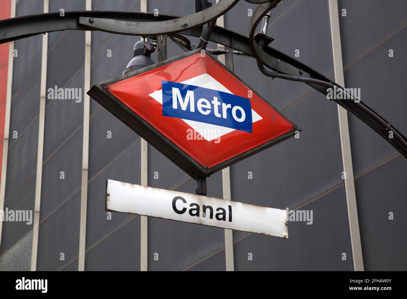 Canal Metro Underground Station Sign; Madrid; Spain Stock Photo - Alamy