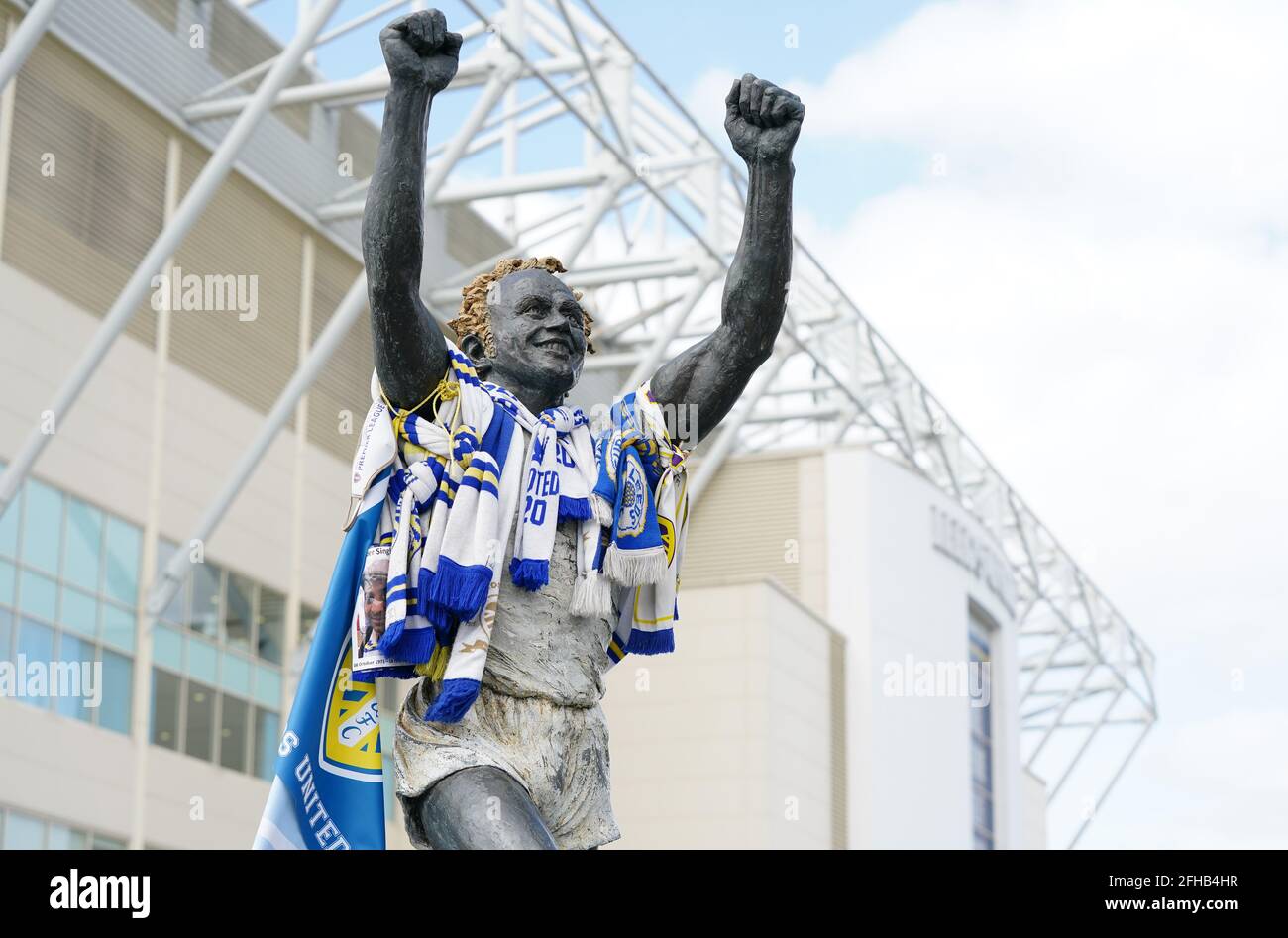 The Billy Bremner Statue outside the ground before the Premier League ...