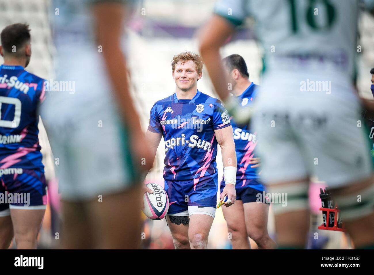 ParisâÂ€Â™s James Hall during the rugby TOP 14 match between Stade ...