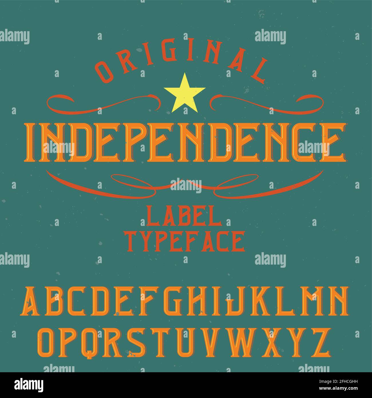 Vintage label typeface named Independence. Good font to use in any ...
