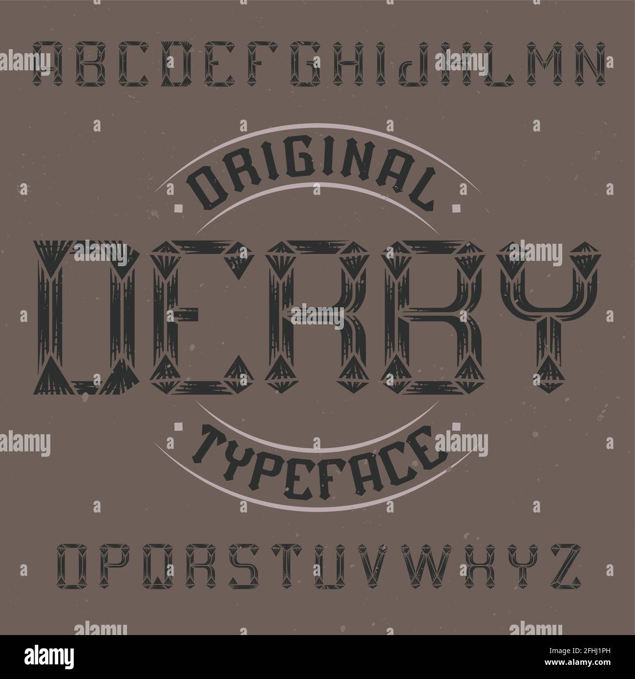 Vintage label typeface named Derby. Good font to use in any vintage ...