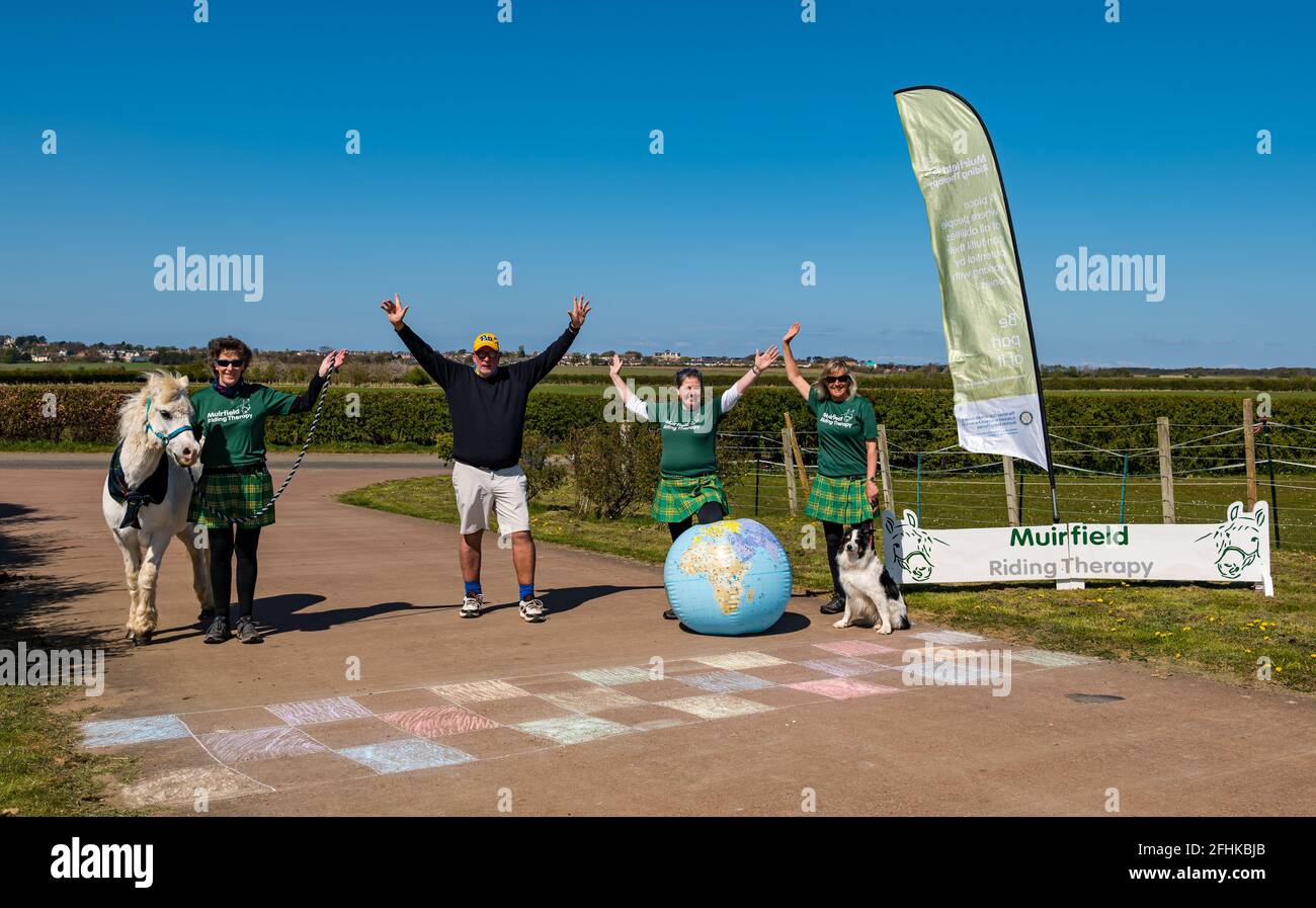East Lothian, Scotland, United Kingdom, 25th April 2021. Virtual Kilt ...