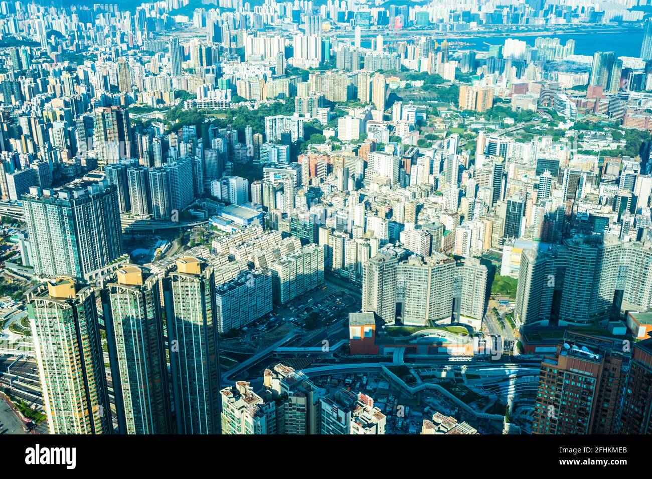 Beautiful architecture building exterior cityscape of hong kong city ...