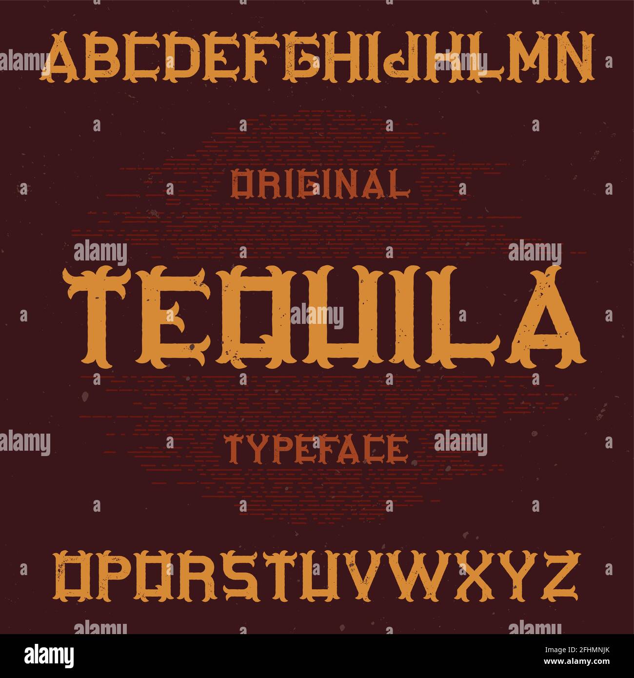Vintage label font named Tequila. Good to use in any retro design ...