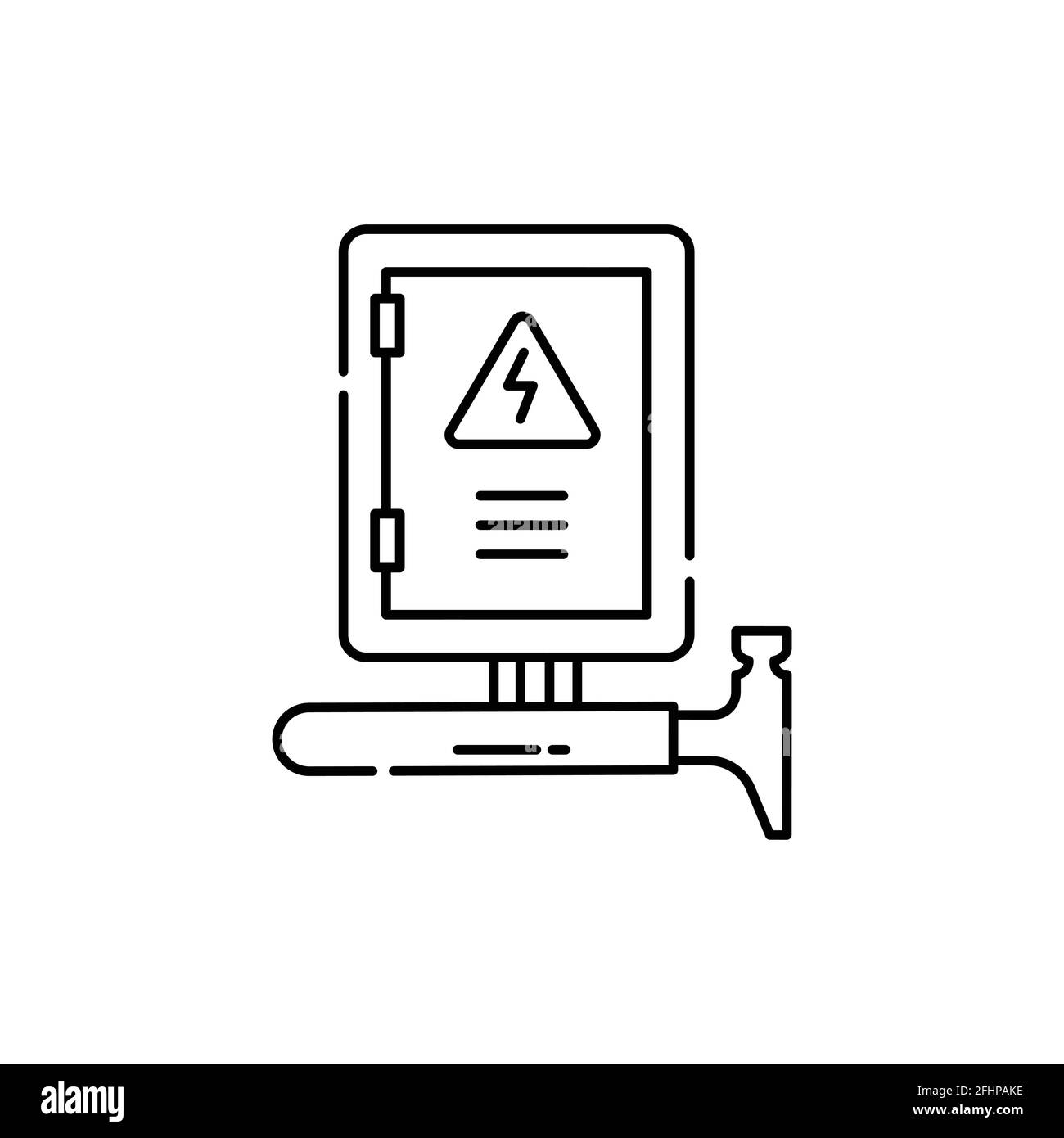 Installation electrical wiring color line icon. Pictogram for web page ...