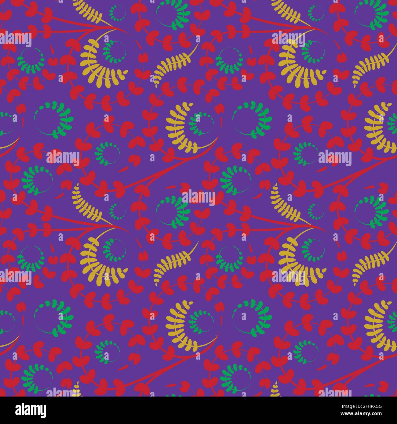 Seamless texture, pattern on a square background - flowers and leaves ...