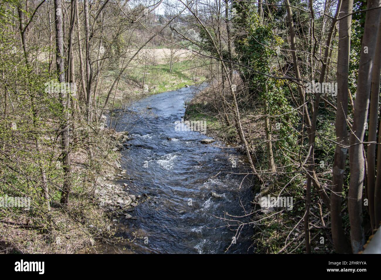 wild river in spring with spray Stock Photo - Alamy